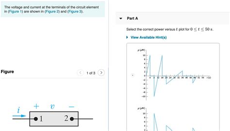 Solved The Voltage And Current At The Terminals Of The