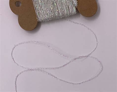 20 Yards Thin String Twine White Holographic Novelty Fibers Mixed Media