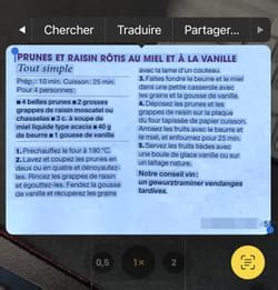 Texte en direct sur iOS récupérer le texte d une image