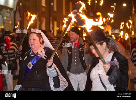 Lewes Bonfire Celebrations Bonfire Night East Sussex England United