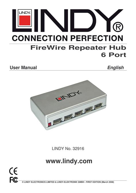 Firewire Repeater Hub 6 Port User Manual English Avxperten