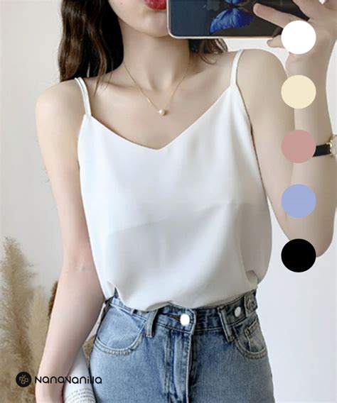 끈 나시 이너 탑 여자 슬리브리스 에이블리