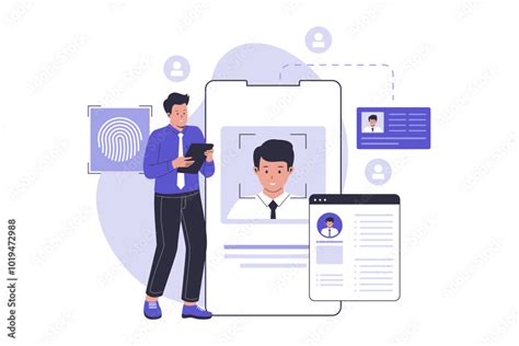 Know Your Customer Or Digital Kyc Concept Illustration Illustration For Website Landing Page