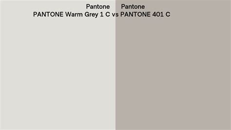 Pantone Warm Grey 1 C Vs PANTONE 401 C Side By Side Comparison