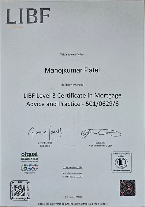 Manojkumar Patel Cemap On Linkedin Just Received My Cemap Lvl 3