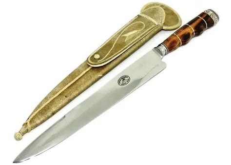 Faca Solingen Carbono Cabo Cerno Angico Alpaca Lâm 26 Cm Parcelamento Sem Juros