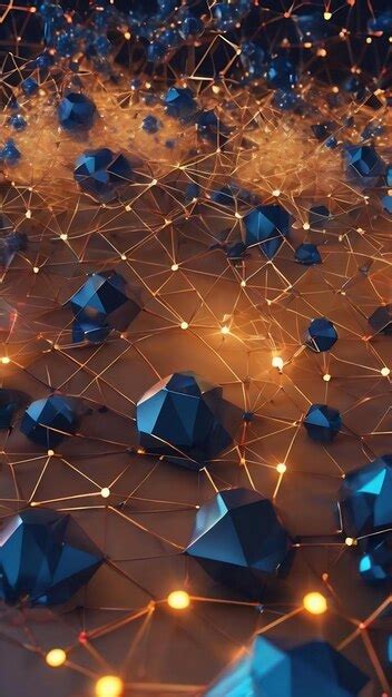 Premium Photo Abstract Design Networking Technology Background Concept Science Blue Tech Atom