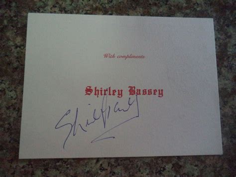 Shirley Bassey Autograph Hand Signed On 1960s Personal Card 3 Bond