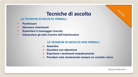 Tecniche Di Comunicazione Efficace