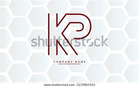 Pk Kp Abstract Letters Logo Monogram Stock Vector Royalty Free