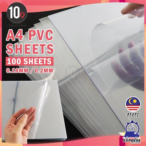 10q Rigid Sheet 100s Size A4 Plastic Sheet Cover Multipurpose