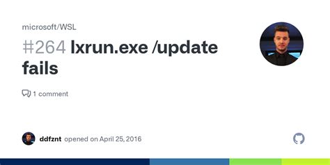 Lxrunexe Update Fails · Issue 264 · Microsoftwsl · Github