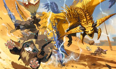 Monster Hunter Felyne And Rey Dau Monster Hunter And 1 More Drawn