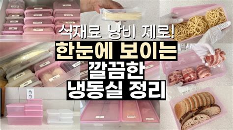 냉장고 냉동실정리 식재료 소분 정리방법 땡스소윤 실리쿡 소분용기 비교 내돈내산 Youtube