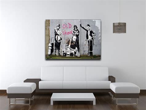 Banksy Old Skool Canvas Print And Poster Canvas Art Rocks Canvas Art