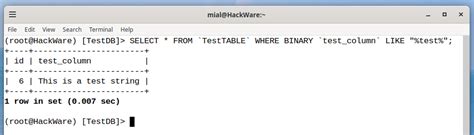 case sensitive search in mysql mariadb suay site