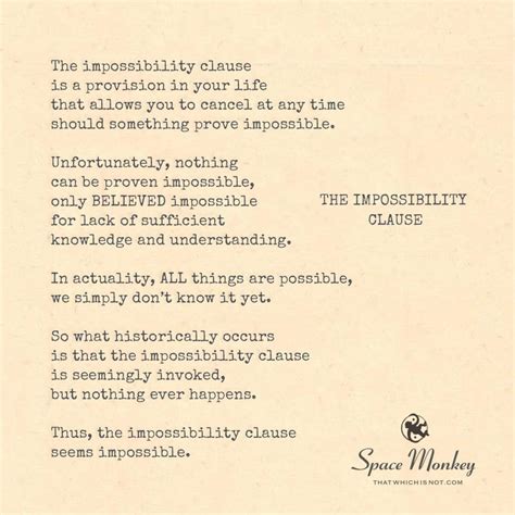 The Impossibility Clause Transcending Belief Cape Odd