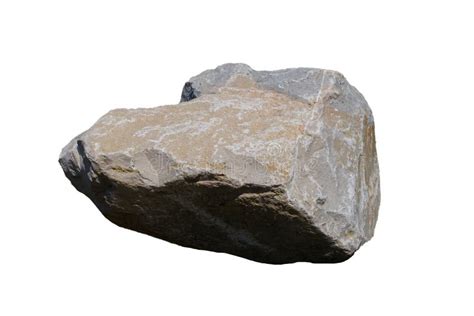 Pedra Grande Isolada Em Branco Foto De Stock Imagem De Jardim Bloco