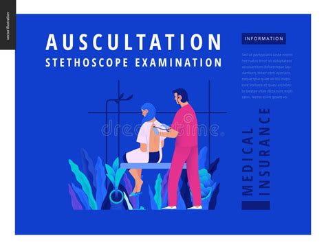 De Auscultatie Van Het Hart Vector Illustratie Illustratie Bestaande