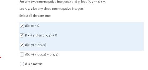 Solved For Any Two Non Negative Integers X And Y Let Dx