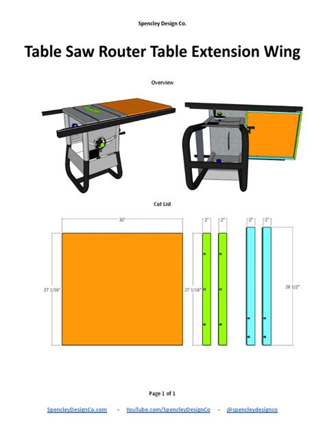 Table Saw Router Table Extension Wing Plans Pdf