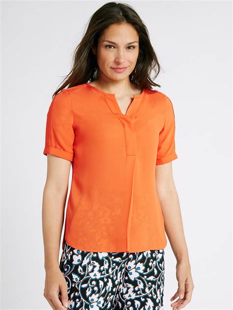 Buy Marks And Spencer Women Orange Solid Top Tops For Women 2024327