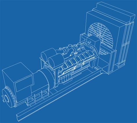 Container Type Generator Structure Blueprint Vector Image