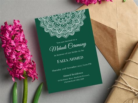 Mehndi Invitation Editable Template Engagement Sangeet Haldi Wedding