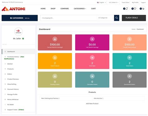 Multi Ecommerce Web Application And Android App By Nolimitlogicpl