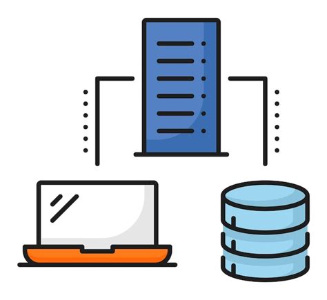Premium Vector Database Network Server Data Storage Color Icon