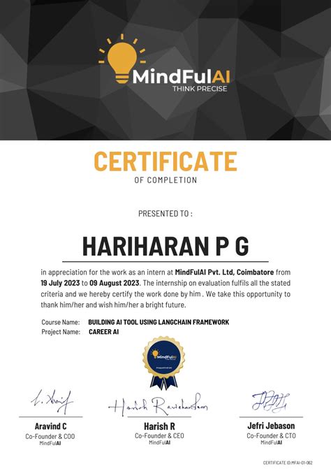 Aiprojects Datascience Machinelearning Internshipexperience Hariharan P G