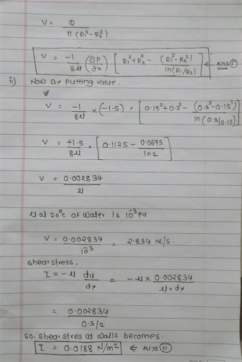 Solved 6 Consider A Fully Developed Laminar Steady Incompressible