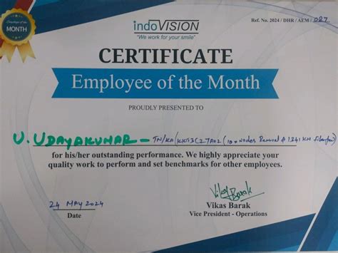 Udhaya Kumar On Linkedin Indovisionservices Employee Of The Month