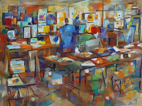 Painting Gallery Workplace Art Style By Bryen Frost Stable Diffusion