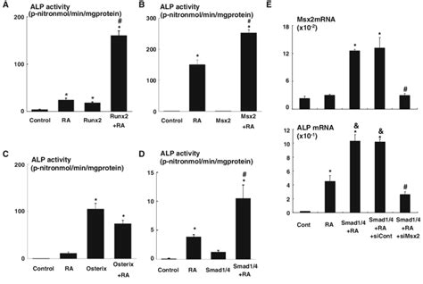 Relationship Between RA And Runx2 Osterix And Msx2 A C3H10T1 2 Cells