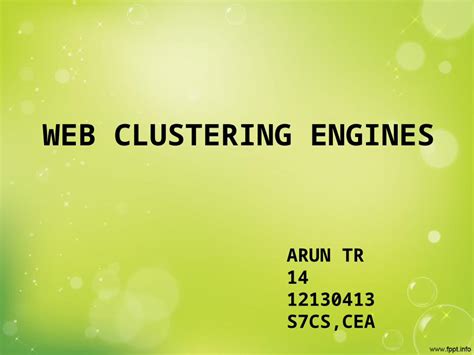 Ppt Web Clustering Engines Dokumentips