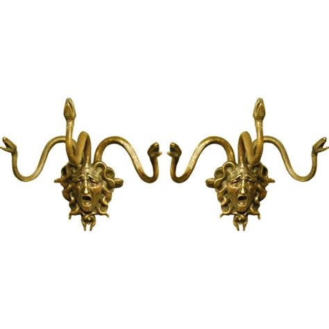 Pair Of Bronze Medusa Wall Decorations At 1stdibs