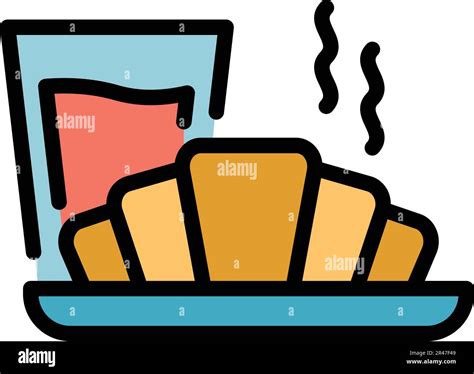 Croissant Breakfast Icon Outline Croissant Breakfast Vector Icon For