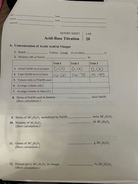 Solved Dale Name Section Team Instructor REPORT SHEET LAB Chegg