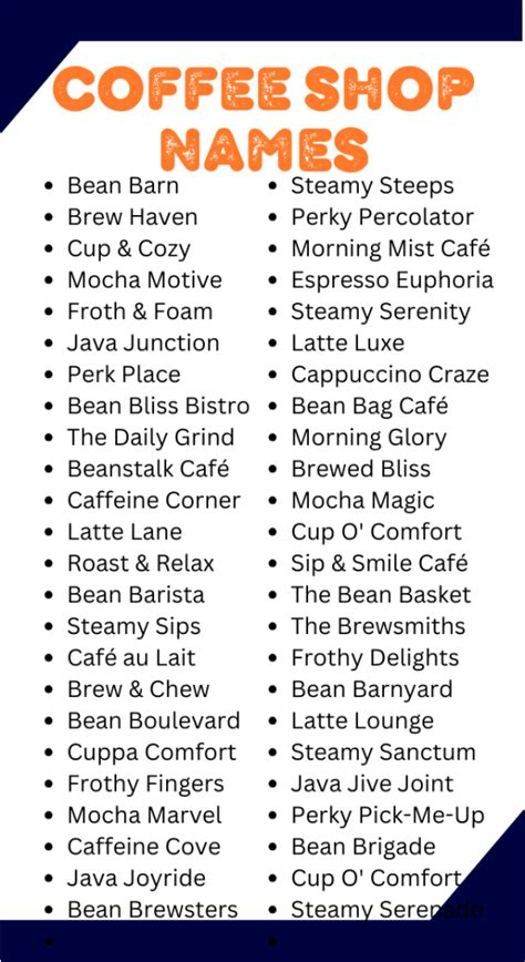 550 Coffee Shop Names Unique Professional Creative And Cute