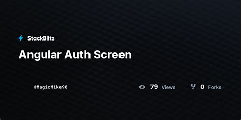 Angular Auth Screen Stackblitz