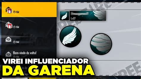 Finalmente Garena Virei Influenciador Da Garena Free Fire Youtube