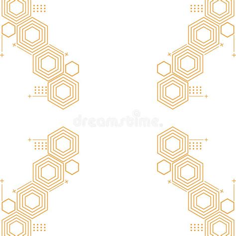 Modern Geometric Hexagonal Shape Design Stock Vector Illustration Of