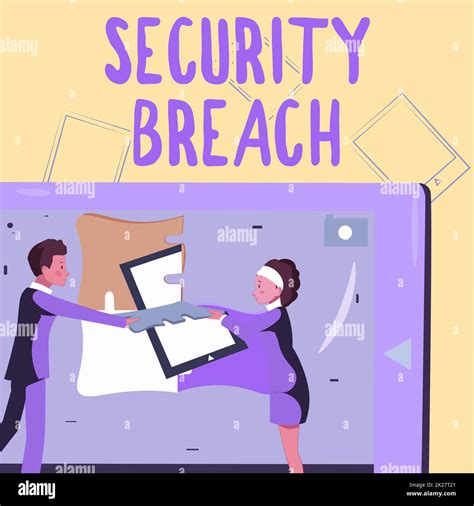 Hand Writing Sign Security Breach Business Showcase Any Incident That