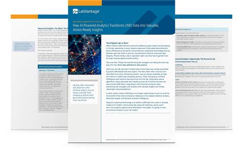 Ai Powered Analytics Transforms Lims Data Into Valuable Action Ready
