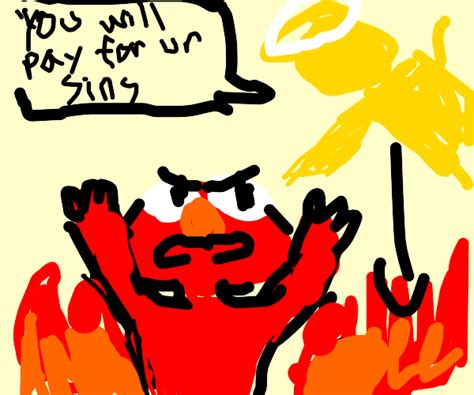 Elmo Burning Drawception
