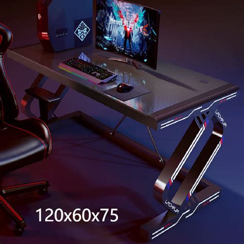 Tempered Glass Table Computer Desk E Sports Table Gaming Table Computer