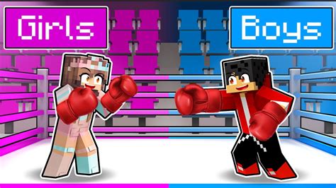 Girls Vs Boys Fight Club In Minecraft Youtube