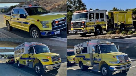 Ventura County Fire Dept Medic Engine 47 Responding Crew 11 Youtube
