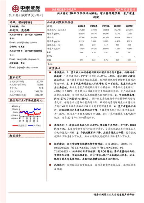 20年3季报详细解读：增长持续超预期，资产质量稳健